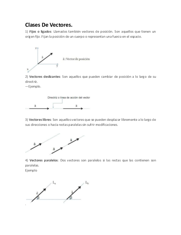 (DOC) Clases De Vectores