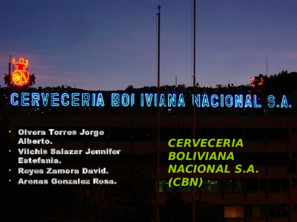 (PDF) CERVECERIA BOLIVIANA NACIONAL S.A. (CBN