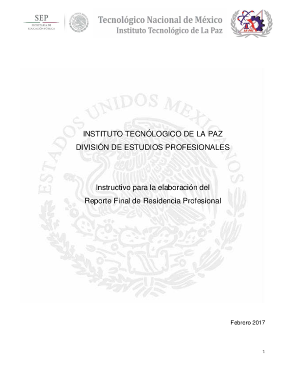 (PDF) INSTITUTO TECNÓLOGICO DE LA PAZ DIVISIÓN DE ESTUDIOS PROFESIONALES Instructivo para la ...