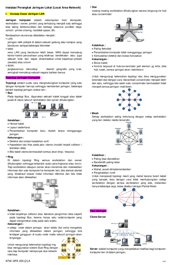 (PDF) Instalasi Perangkat Jaringan Lokal (Local Area Network