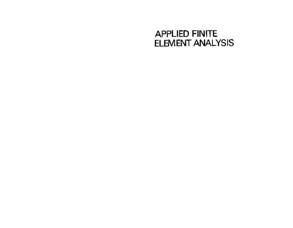 (PDF) Applied Finite Element Analysis