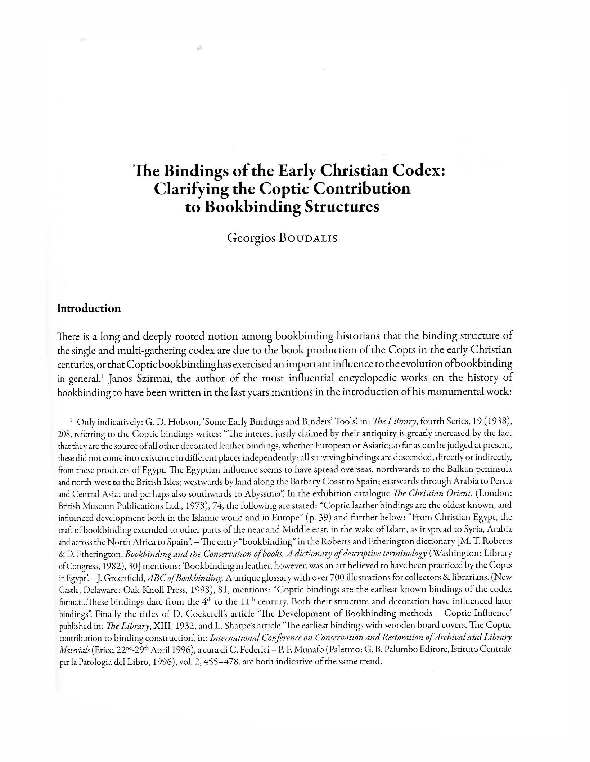 (PDF) Coptic Influence on Early Christian Codex Binding