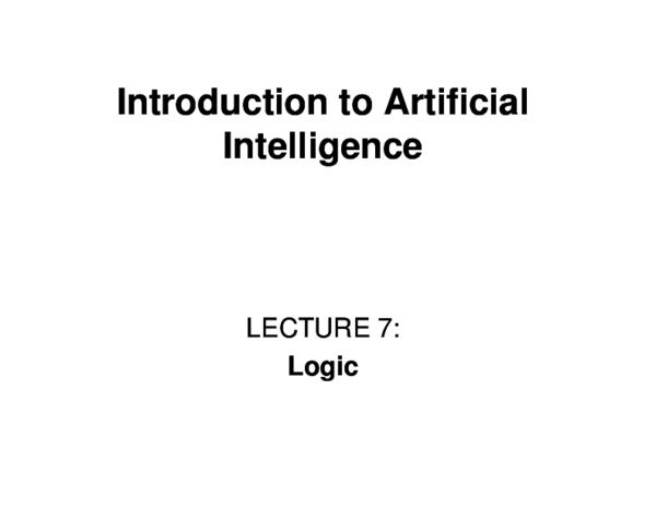 (PDF) Intro to AI_Lecture 7