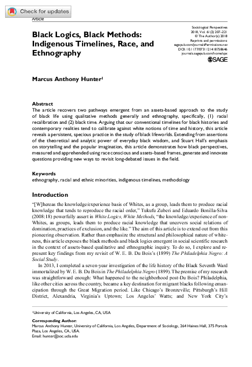 (PDF) Black Logics, Black Methods: Indigenous Timelines, Race, and ...