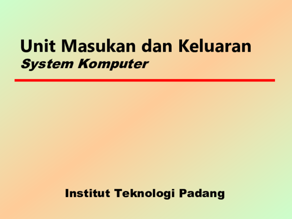 (PPT) Modul Input output mhs