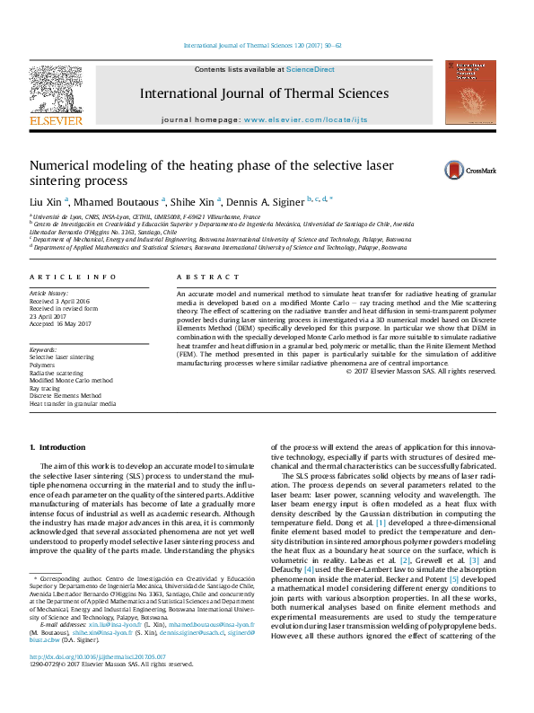 (PDF) Numerical Modeling of the Heating Phase of the Selective Laser ...