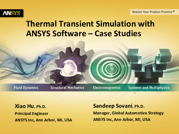 (PDF) Thermal Transient Simulation with ANSYS Software – Case Studies