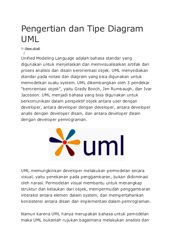 (DOC) Pengertian dan Tipe Diagram UML