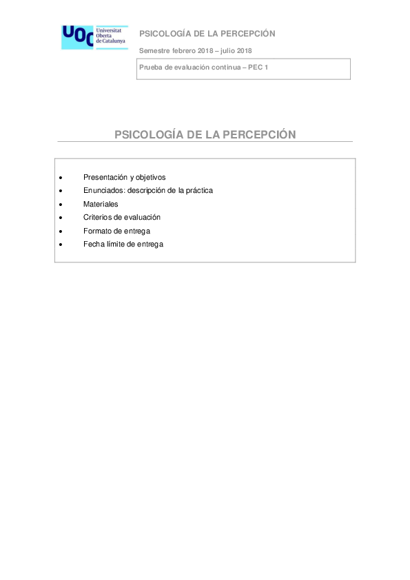 (PDF) PSICOLOGÍA DE LA PERCEPCIÓN PSICOLOGÍA DE LA PERCEPCIÓN