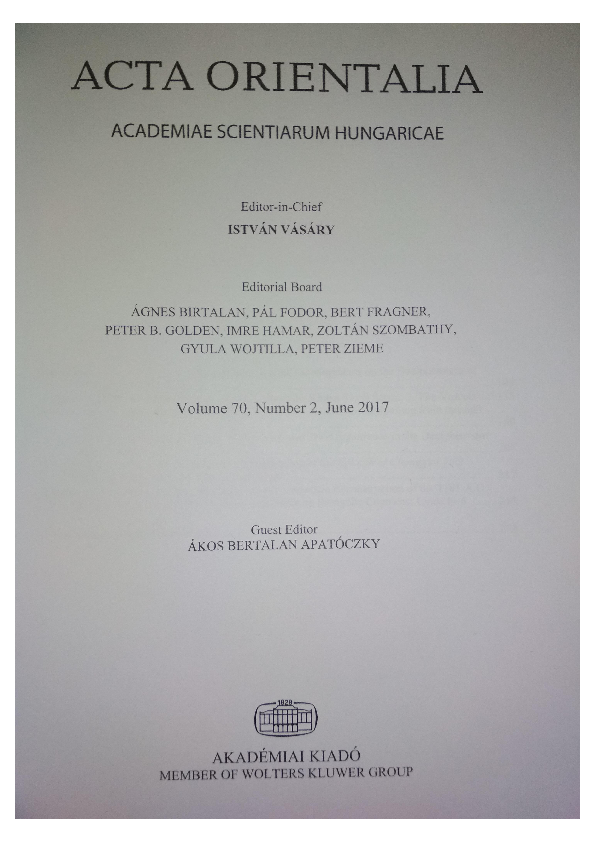 (PDF) Recent developments on the decipherment of the Khitan small script