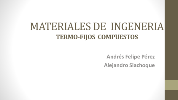 (PPT) Materiales termo fijos produccion