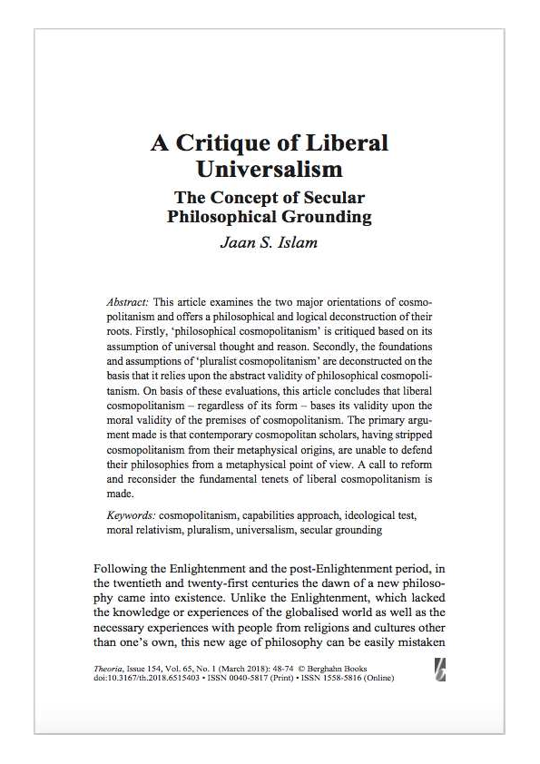 (PDF) A Critique of Liberal Universalism: The Concept of Secular ...