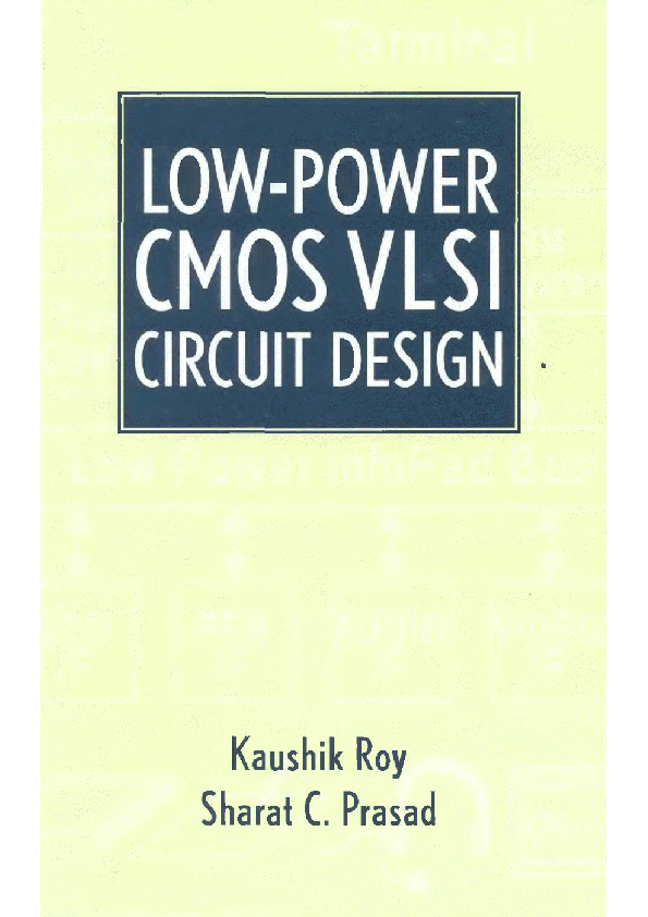 Pdf Low Power Cmos Vlsi Ckt Design Kausik Roy