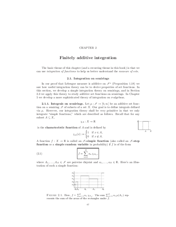 (PDF) Finitely additive integration