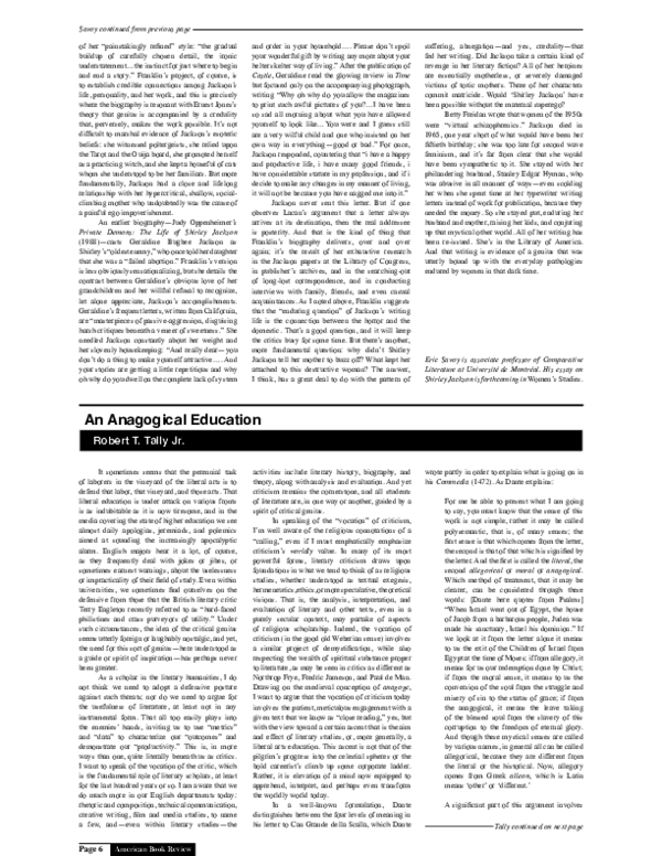 (PDF) An Anagogical Education