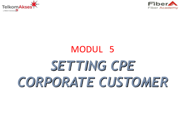 (PDF) SETTING CPE CORPORATE CUSTOMER