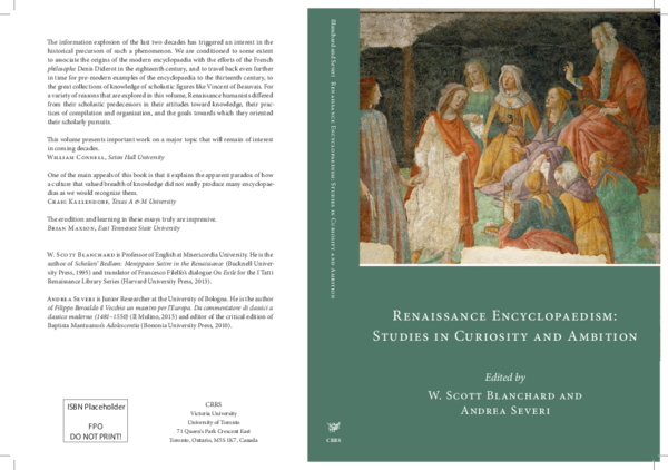 (PDF) Renaissance Encyclopaedism: Studies in Curiosity and Ambition