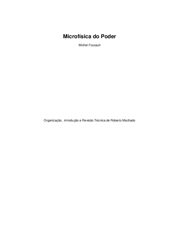 (PDF) Microfísica do Poder