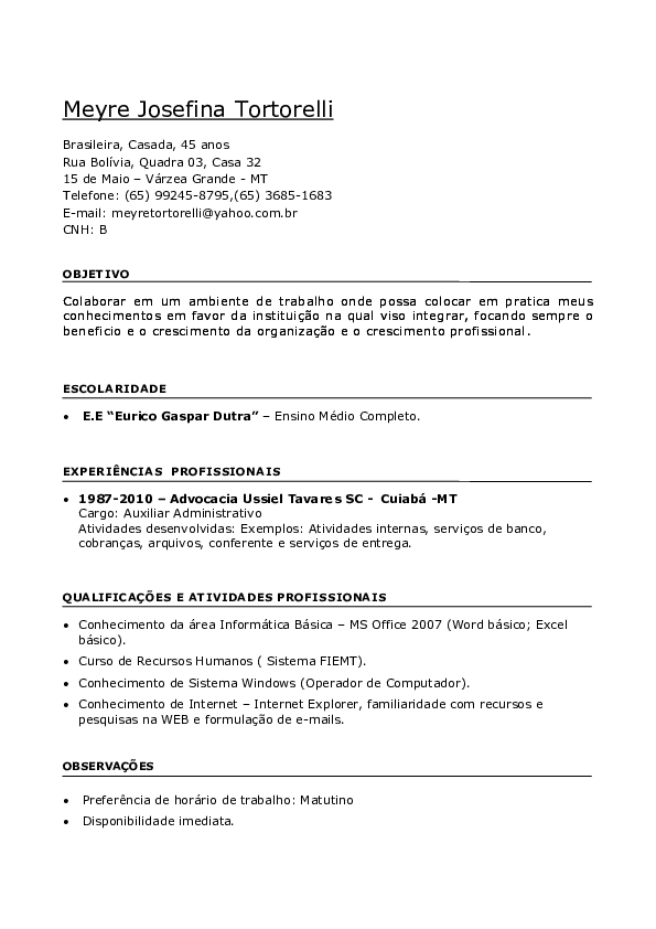 (DOC) Exemplo de curriculo | Yuri Gomes Oliveira - Academia.edu