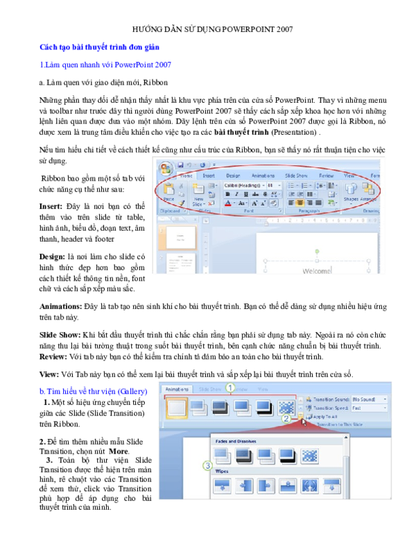 (DOC) H NG D N S D NG POWERPOINT 2007 Cách t o bài thuy t trình đ n gi n