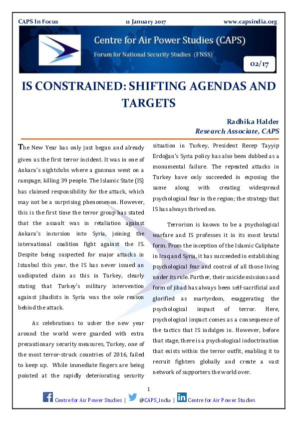 (PDF) IS CONSTRAINED: SHIFTING AGENDAS AND TARGETS | Radhika Halder ...