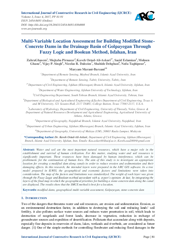 (PDF) Multi-Variable Location Assessment for Building Modified Stone ...