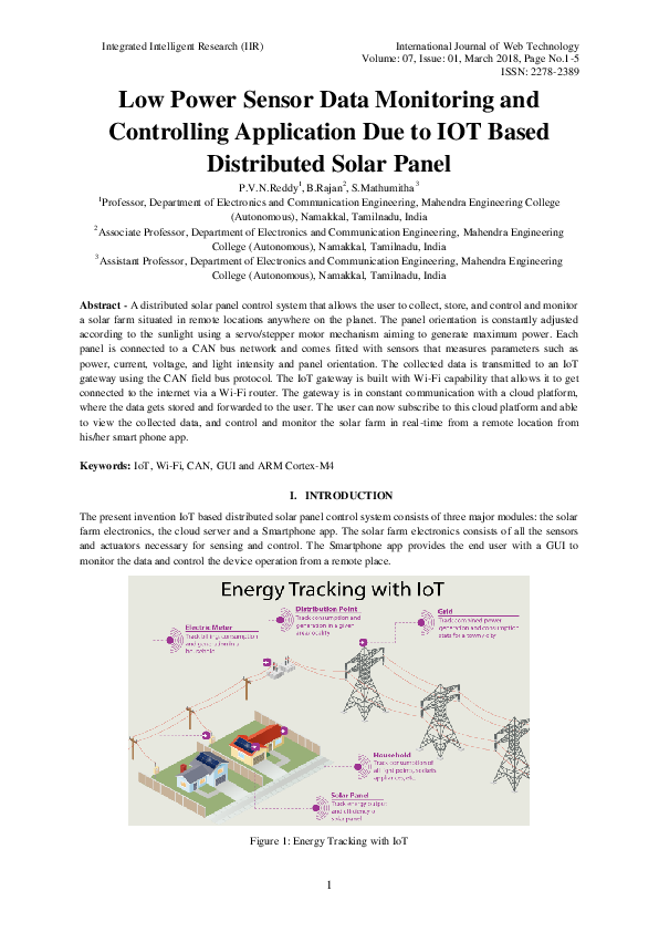 (PDF) Low Power Sensor Data Monitoring and Controlling Application Due ...