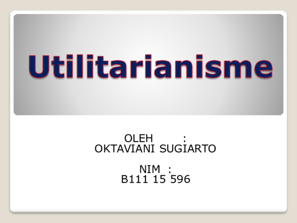 Utilitarianisme