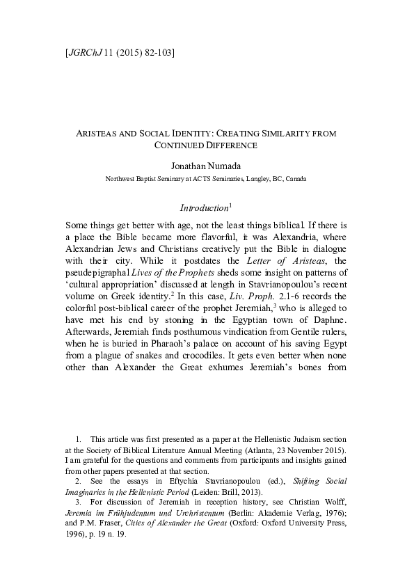 (PDF) Legends of the Septuagint: Alexandria as Date with Jewish Destiny.