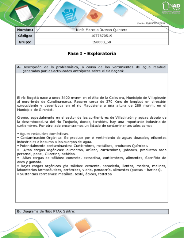 (PDF) Nombre: Fase I -Exploratoria