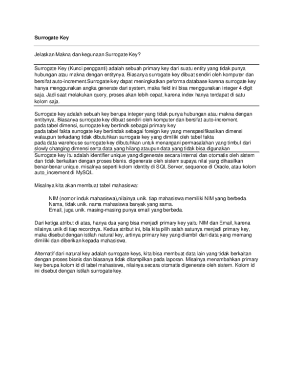 (PDF) Surrogate Key