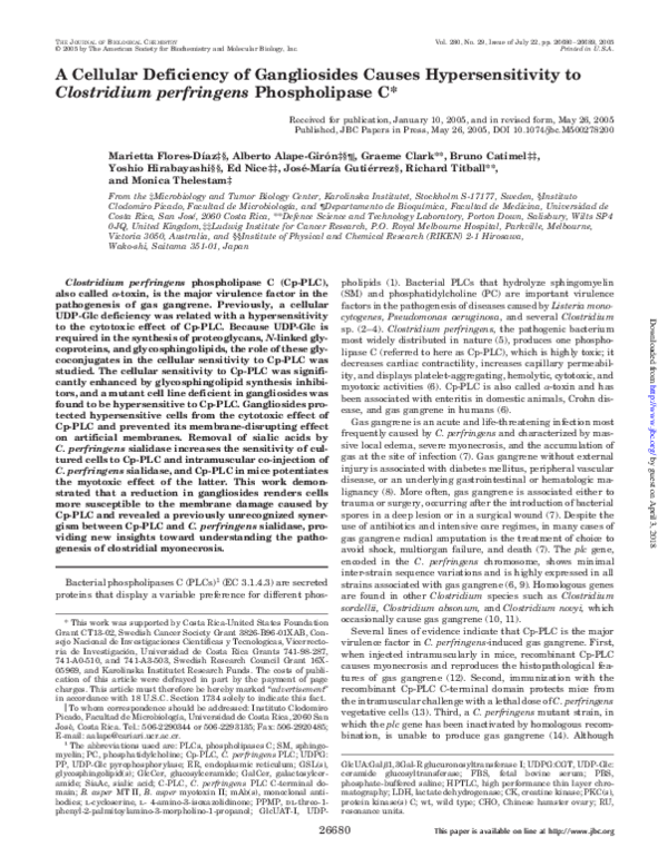 (PDF) A Cellular Deficiency of Gangliosides Causes Hypersensitivity to ...