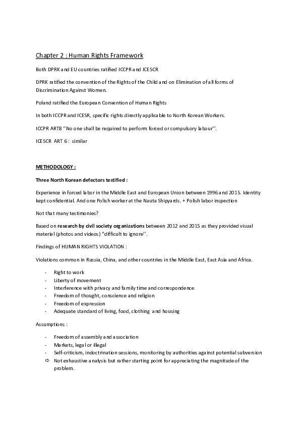 (DOC) Chapter 2 : Human Rights Framework Both DPRK and EU countries ...