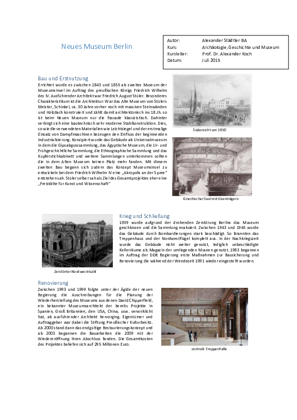 (PDF) [Handout] Neues Museum Berlin