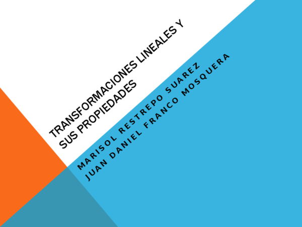 (PPT) Transformaciones lineales