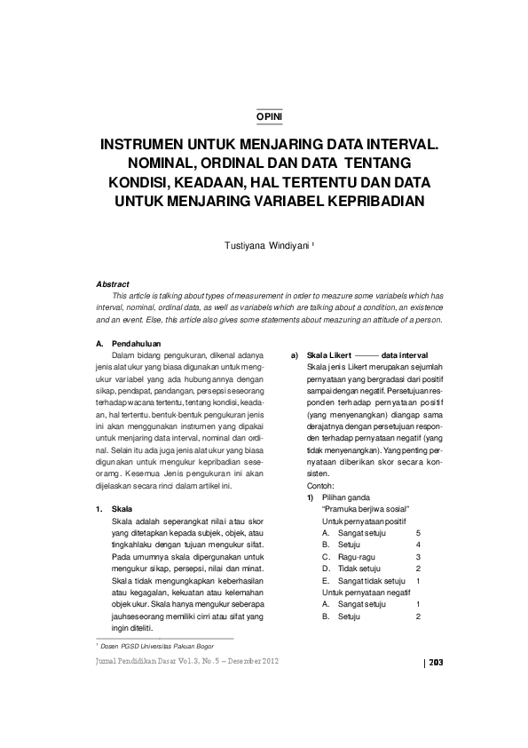 (PDF) INSTRUMEN UNTUK MENJARING DATA INTERVAL. NOMINAL, ORDINAL DAN ...