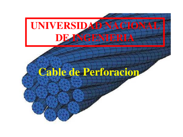 (PDF) UNIVERSIDAD NACIONAL DE INGENIERIA Cable de Perforacion