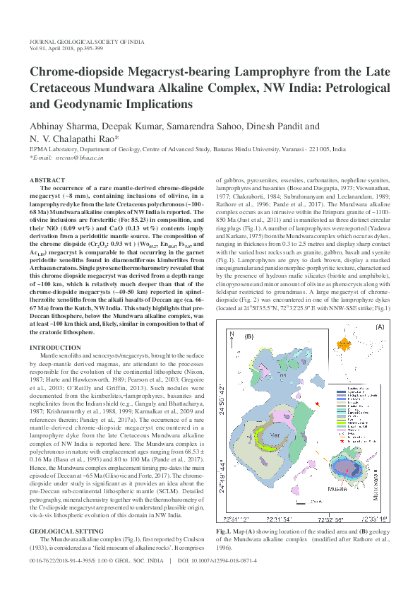 (PDF) Chrome-diopside Megacryst-bearing Lamprophyre from the Late ...