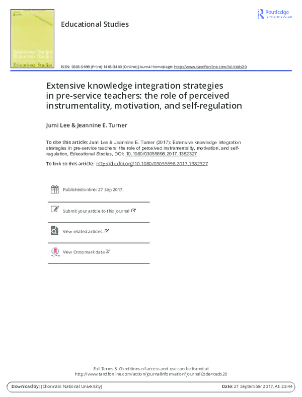 (PDF) Educational Studies Extensive knowledge integration strategies in ...