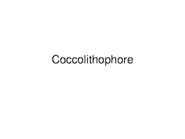 (PPT) Coccolithophore