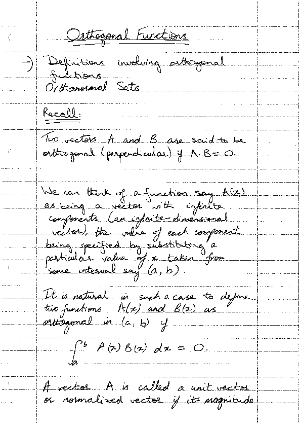 (PDF) Orthogonal Functions