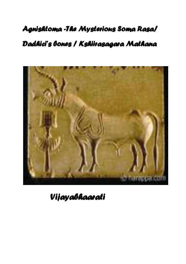 (DOC) Agnishtoma -The Mysterious Soma Rasa/ Dadhici’s bones ...