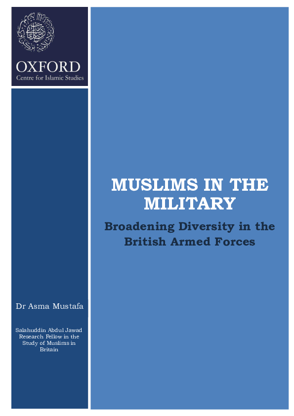 (PDF) MUSLIMS IN THE MILITARY Broadening Diversity in the British Armed ...