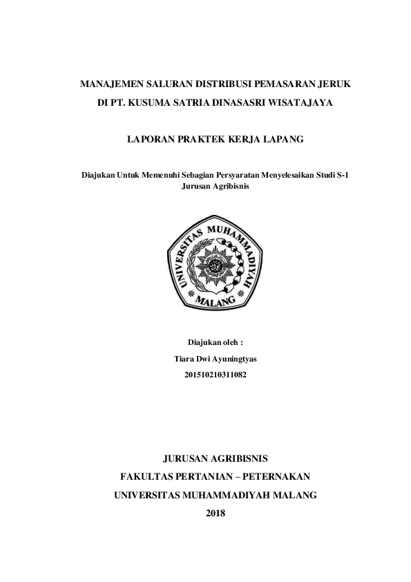 (DOC) LAPORAN HASIL PKL TIARA