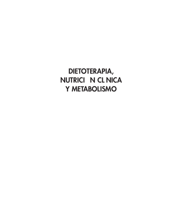 (PDF) DIETOTERAPIA, NUTRICIÓN CLÍNICA Y METABOLISMO
