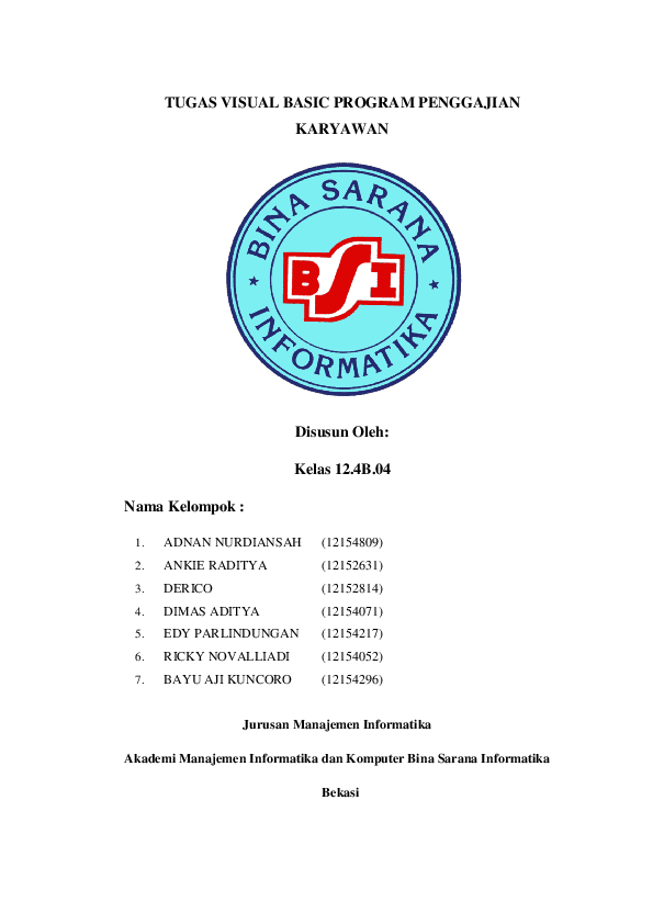 (DOC) PERANCANGAN SISTEM PENGGAJIAN MENGGUNAKAN VISUAL BASIC.docx