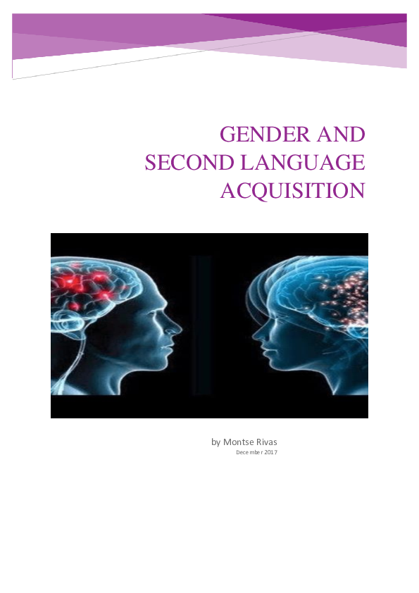 (PDF) GENDER AND SECOND LANGUAGE ACQUISITION