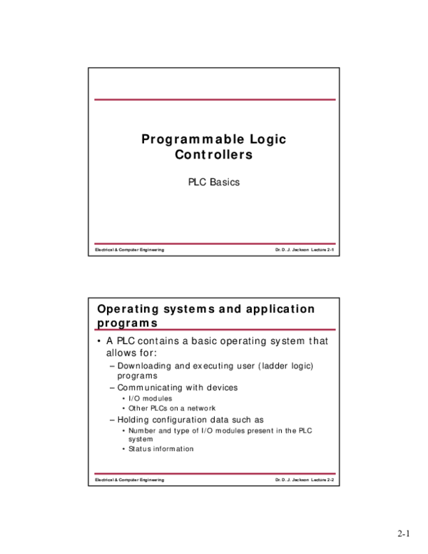 (PDF) 2-1 Programmable Logic Controllers PLC Basics