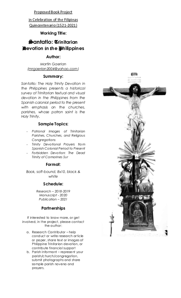 (PDF) Santatlo: Trinitarian Devotion in the Philippines