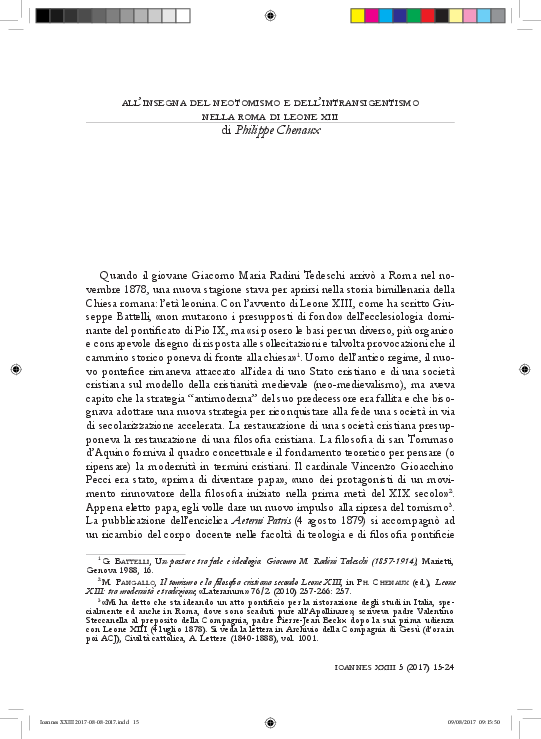 (PDF) all’insegna del neotomismo e dell’intransigentismo nella roma di ...